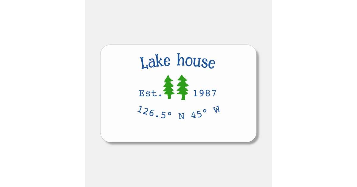 Lake house ets. Date year custom coordinates add n Matchboxes | Zazzle