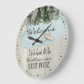 Lake House Family Monogram Large Clock | Zazzle