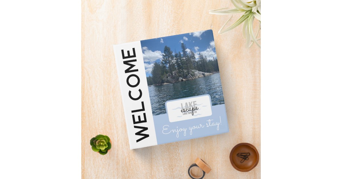 Lake House Vacation Rental - Welcome Binder | Zazzle