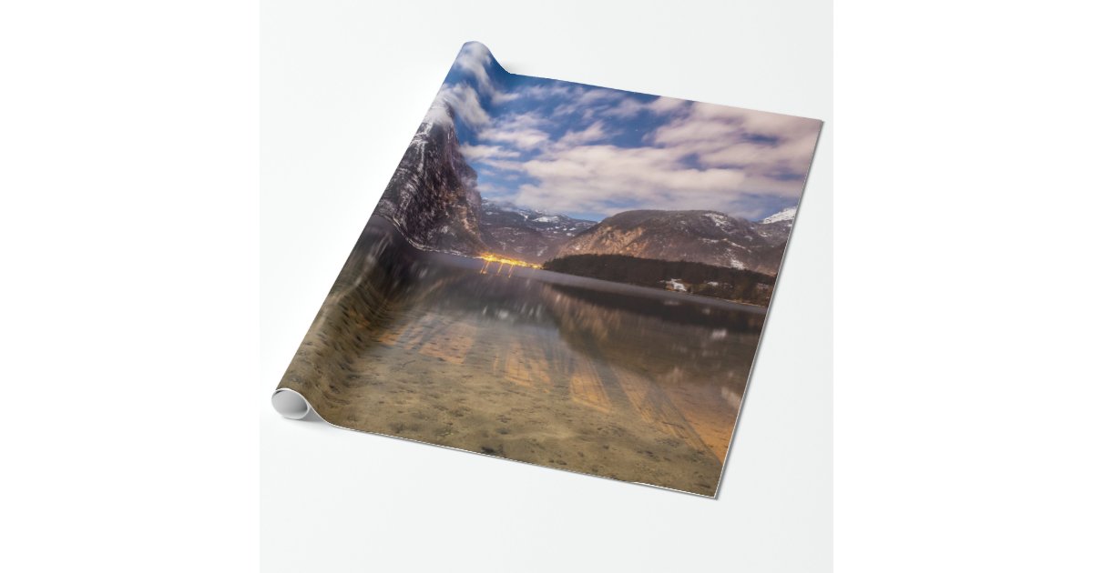 Lake " in the mountains" wrapping paper | Zazzle
