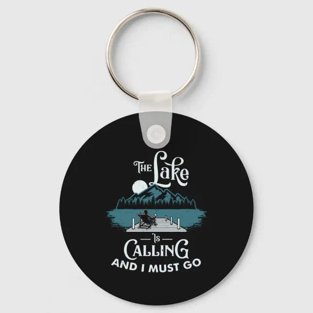 Lake - Lake is calling Keychain | Zazzle