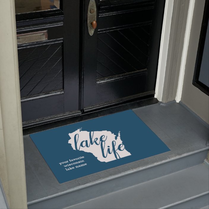 Lake Life Wisconsin Customized Lake Name Doormat | Zazzle