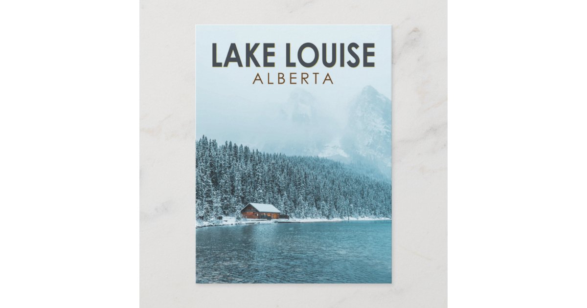 Lake Louise Alberta Canada Travel Art Vintage Postcard | Zazzle