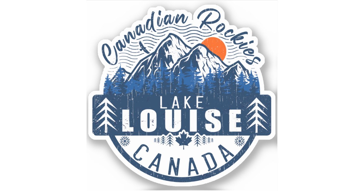Lake Louise Alberta Canada Travel Ski Souvenirs Sticker | Zazzle