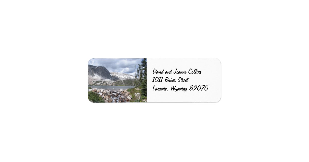 Lake Marie Mountains Return Address Labels | Zazzle