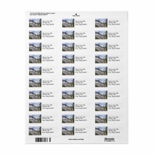 Lake Marie Mountains Return Address Labels | Zazzle