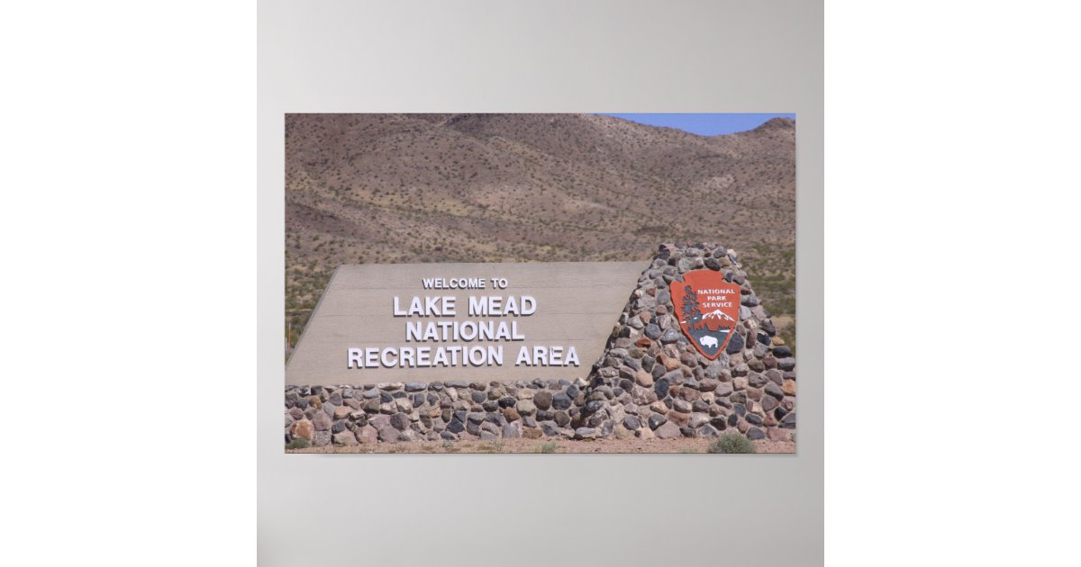 Lake Meade Recreational Area Sign Poster | Zazzle