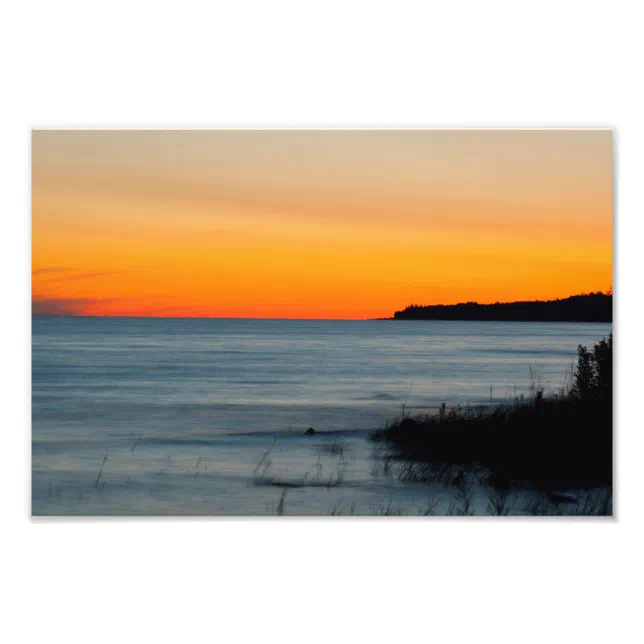 Lake Michigan Sunset, Michigan Photo Print | Zazzle