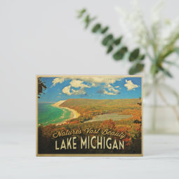 Lake Michigan Vintage Postcard | Zazzle