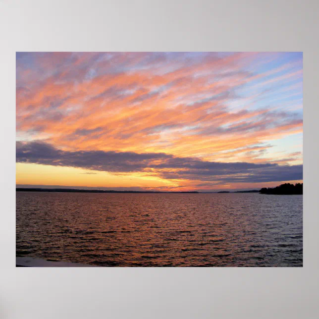 Lake Murray Sunset Poster | Zazzle