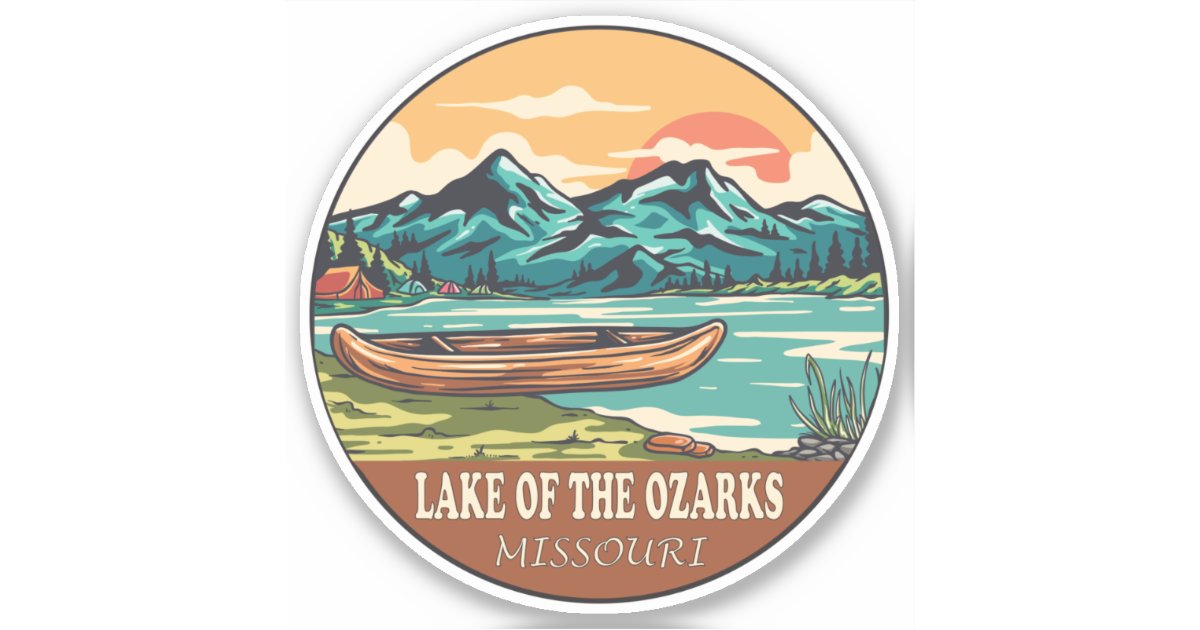 Lake of the Ozarks Missouri Boating Fishing Emblem Sticker | Zazzle