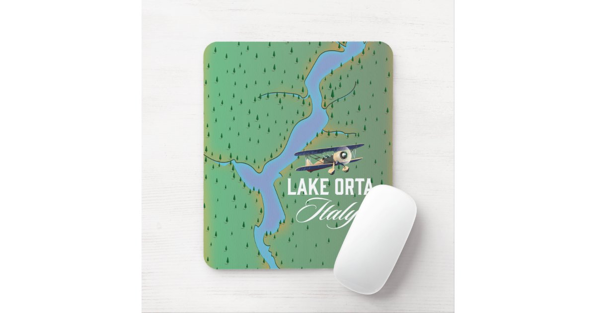 Lake Orta Italy lake map Mouse Pad | Zazzle
