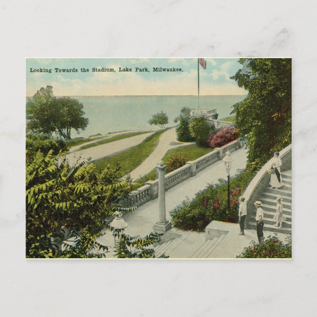 Lake Park, Milwaukee Vintage Postcard | Zazzle