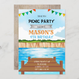 Lake party birthday invitation | Zazzle