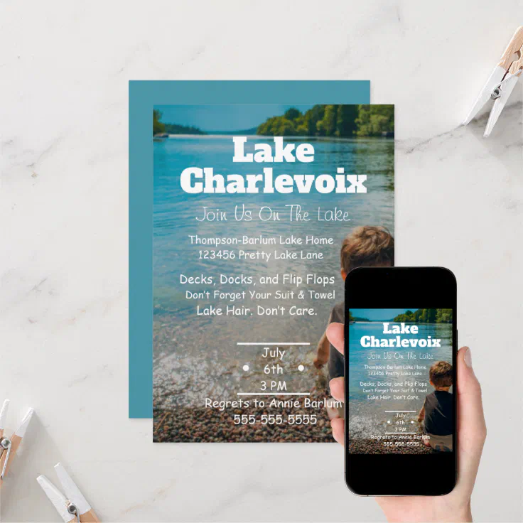 Lake Party Invitation | Zazzle