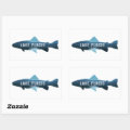 Lake Placid New York Fish Rectangular Sticker | Zazzle