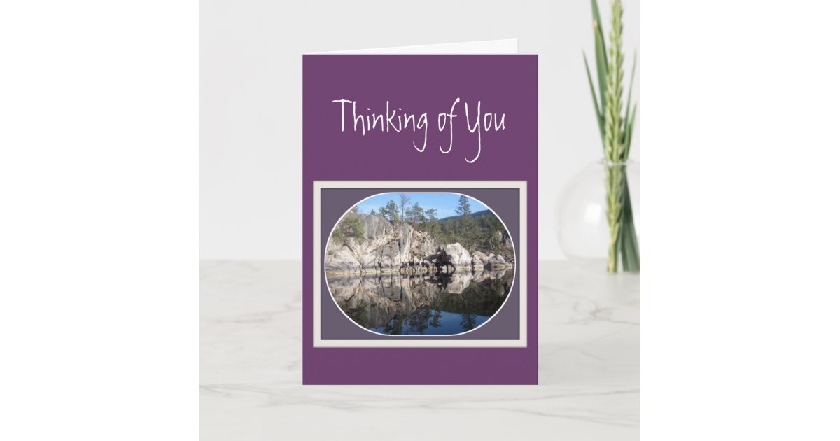Lake Reflections,Thinking of You, Difficult Times, Card | Zazzle