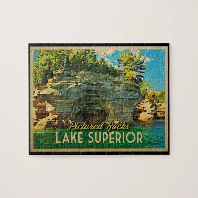 Lake Superior Pictured Rocks Jigsaw Puzzle | Zazzle