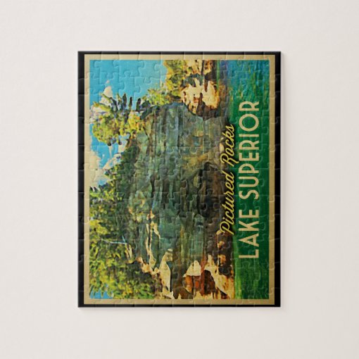 Lake Superior Pictured Rocks Jigsaw Puzzle | Zazzle