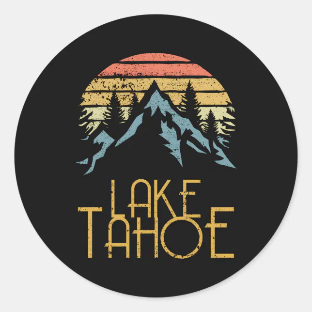 Lake Tahoe California Nevada Classic Round Sticker | Zazzle