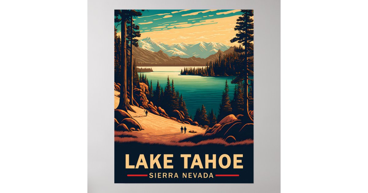 Lake Tahoe Travel Poster | Zazzle