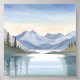 Lake Tahoe | Watercolor Mountain Landscape Poster | Zazzle