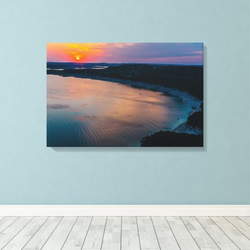 Lake Travis Sunset Canvas Print | Zazzle