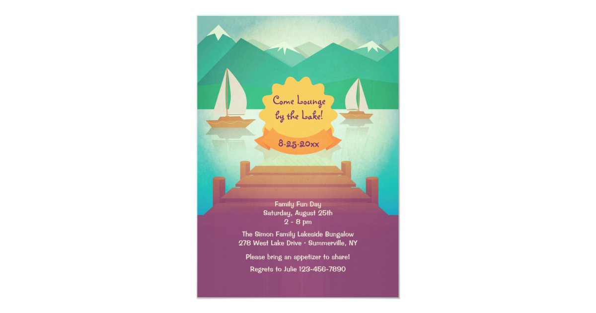 Lake View Invitation | Zazzle.com