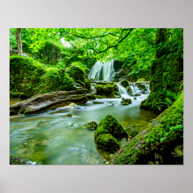 lake waterfall poster | Zazzle