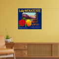 Lake Wenatchee Apple Label (blue) - Cashmere, WA Poster | Zazzle