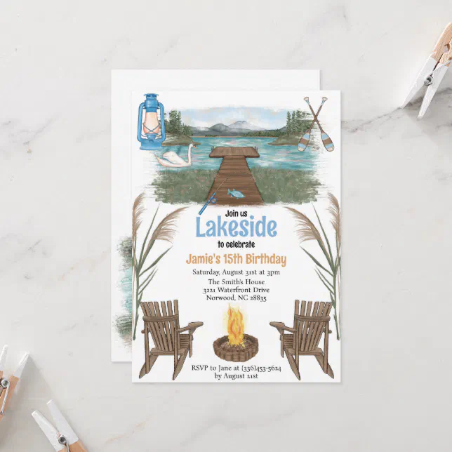 Lakeside Celebration Invitation | Zazzle