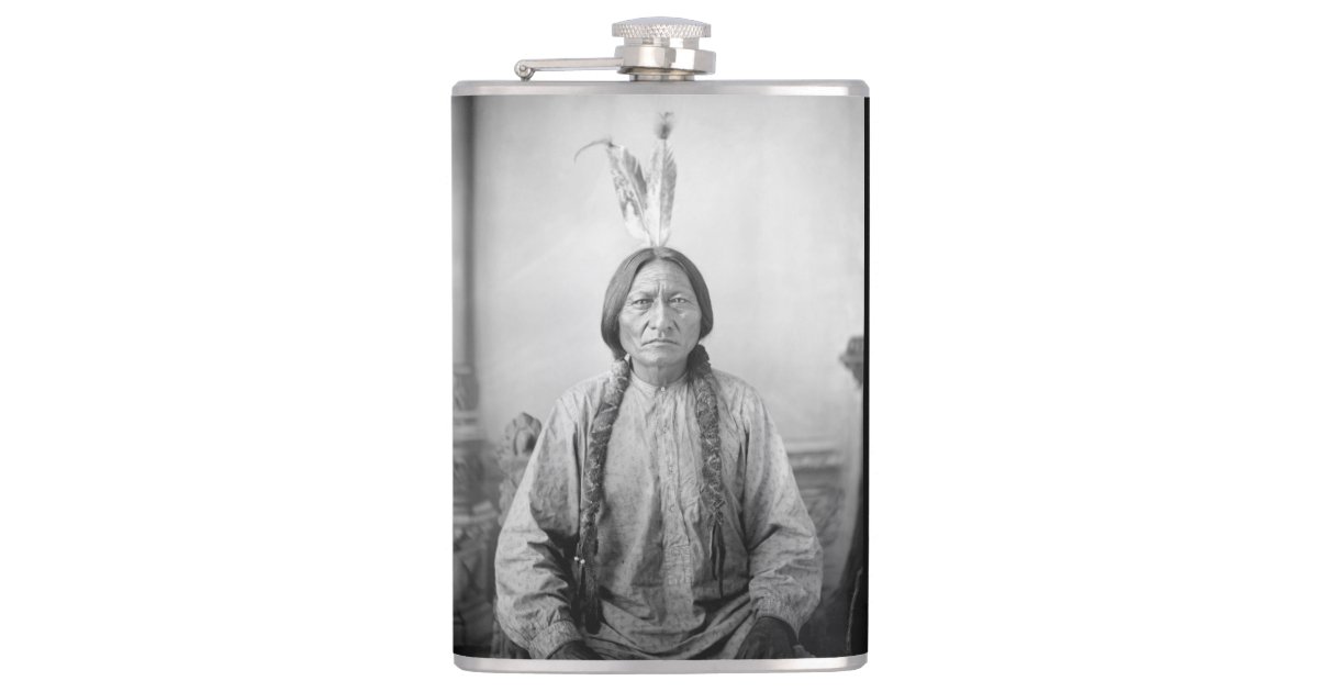 Lakota Leader Sitting Bull Native American Indian Flask | Zazzle