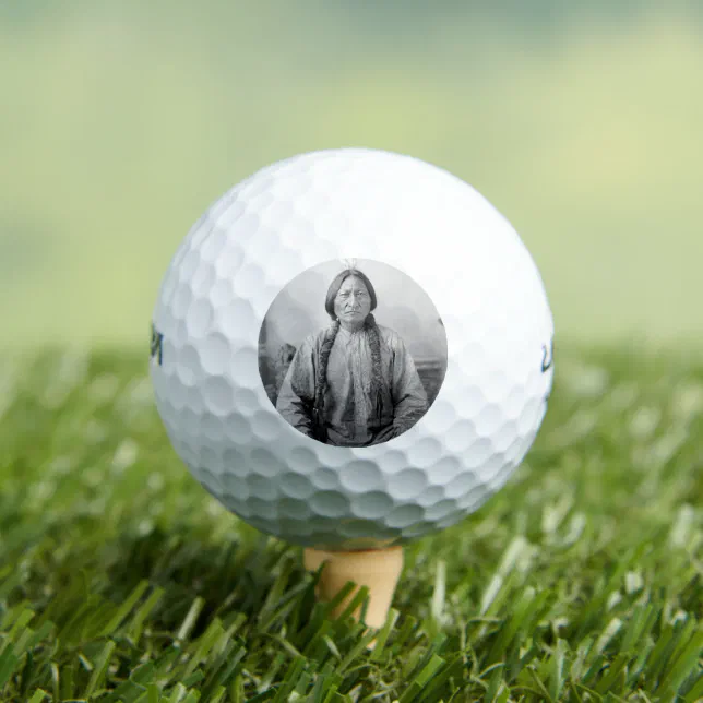 Lakota Leader Sitting Bull Native American Indian Golf Balls | Zazzle