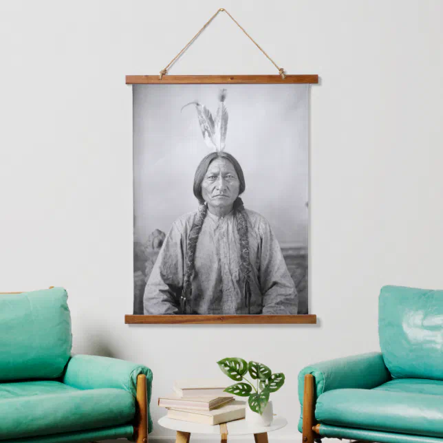 Lakota Leader Sitting Bull Native American Indian Hanging Tapestry | Zazzle