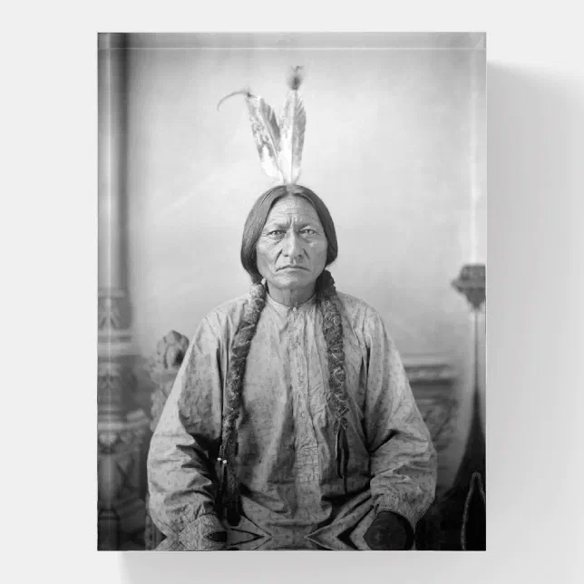 Lakota Leader Sitting Bull Native American Indian Paperweight | Zazzle