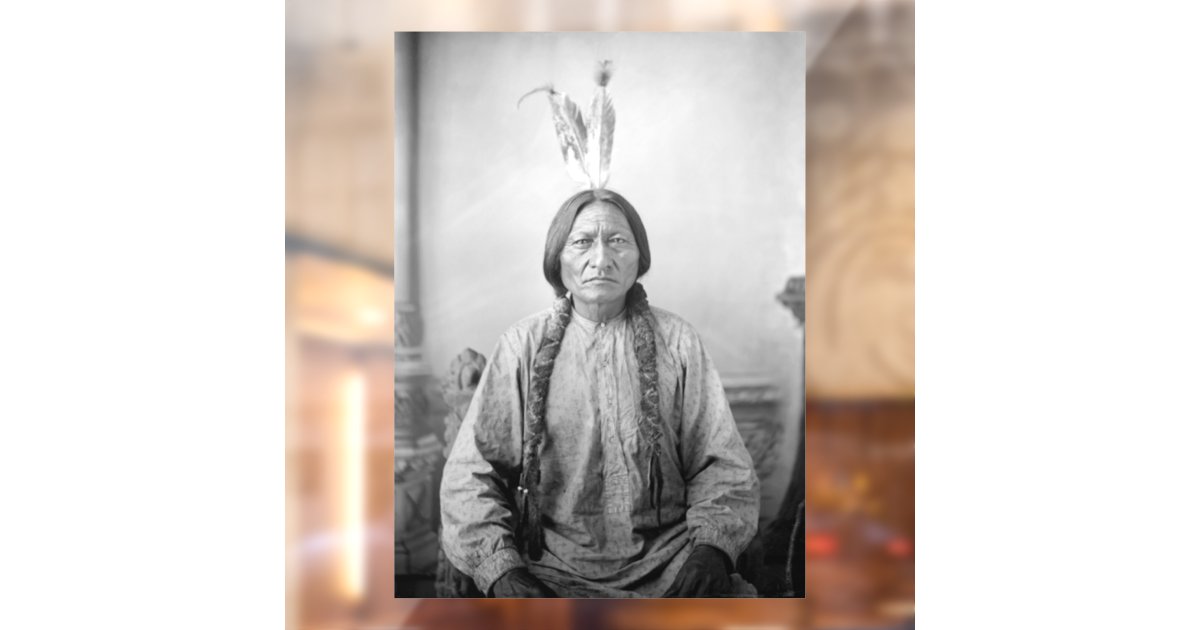 Lakota Leader Sitting Bull Native American Indian Window Cling | Zazzle