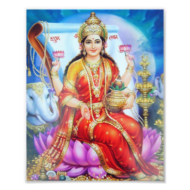 Lakshmi Print (8" x 10") - Version 1 | Zazzle