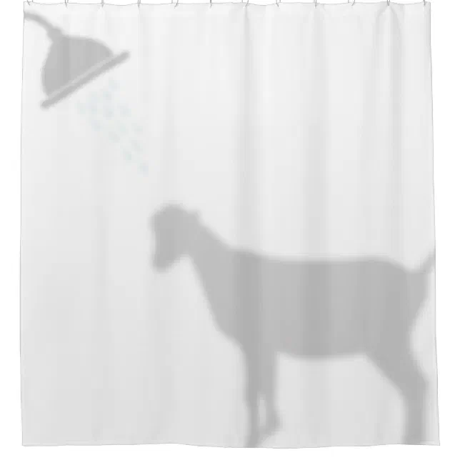 LaMancha Goat Shadow Silhouette Shadow Buddies Shower Curtain | Zazzle