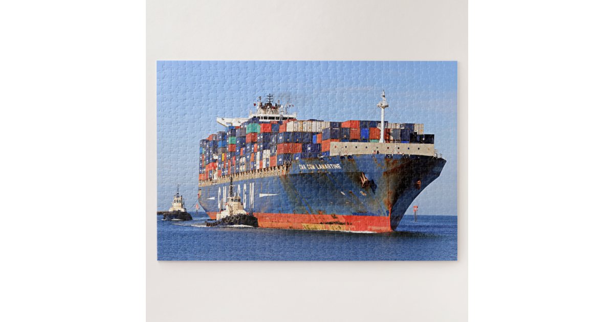 Lamartine container ship jigsaw puzzle | Zazzle