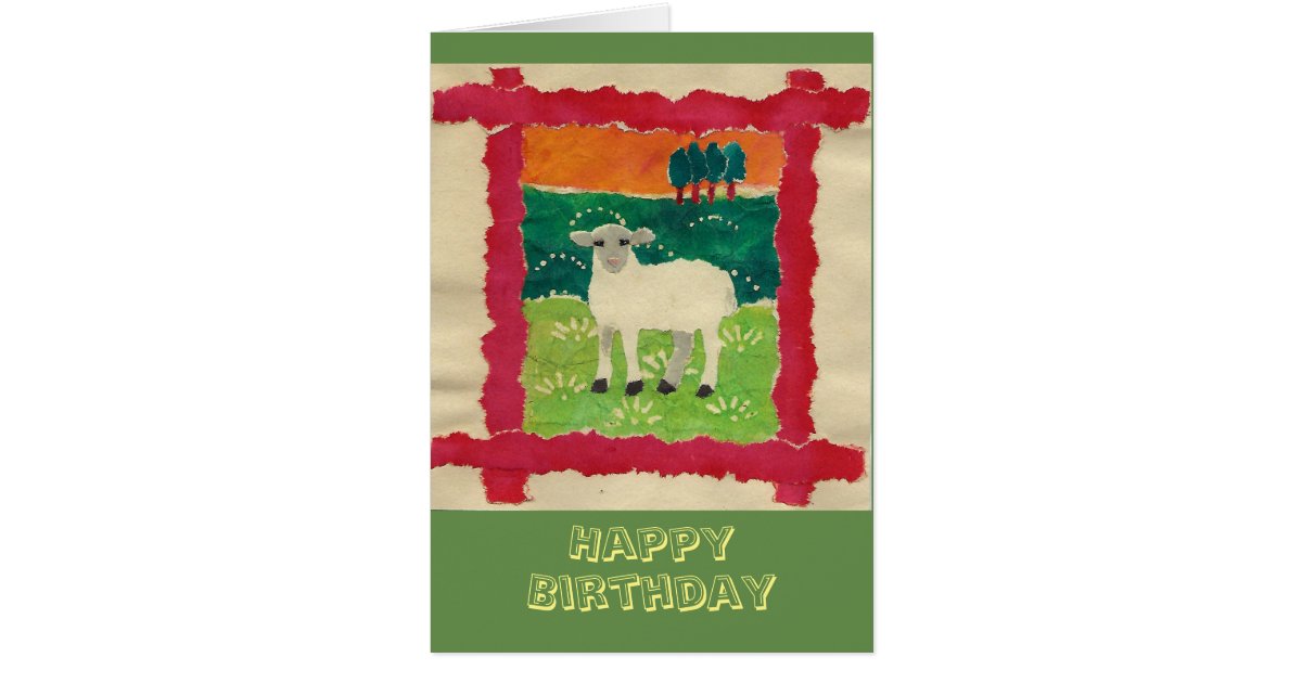 Lamb Birthday card | Zazzle
