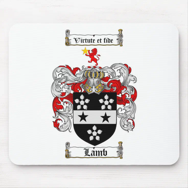 LAMB FAMILY CREST - LAMB COAT OF ARMS MOUSE PAD | Zazzle