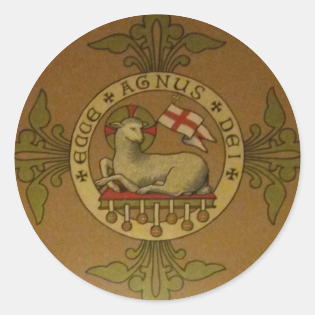 Lamb of God Ecce Agnus Dei Classic Round Sticker | Zazzle