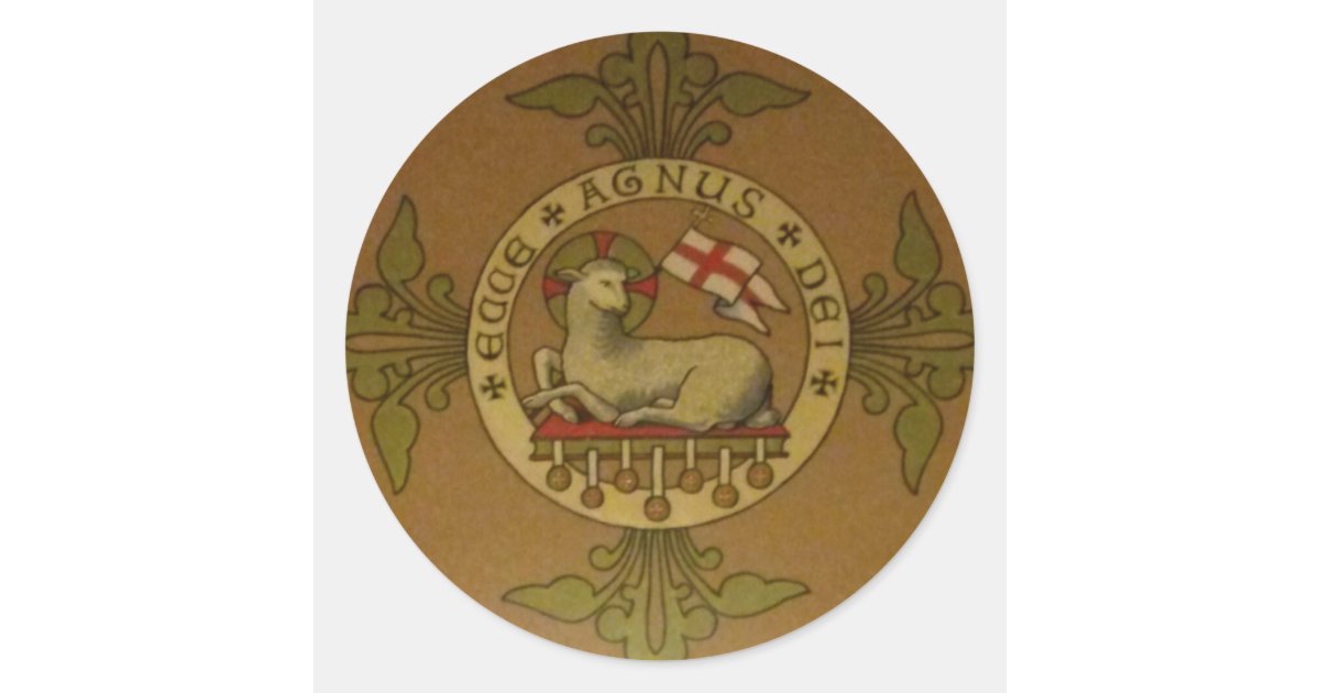 Lamb of God Ecce Agnus Dei Classic Round Sticker | Zazzle
