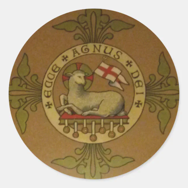 Lamb of God Ecce Agnus Dei Classic Round Sticker | Zazzle