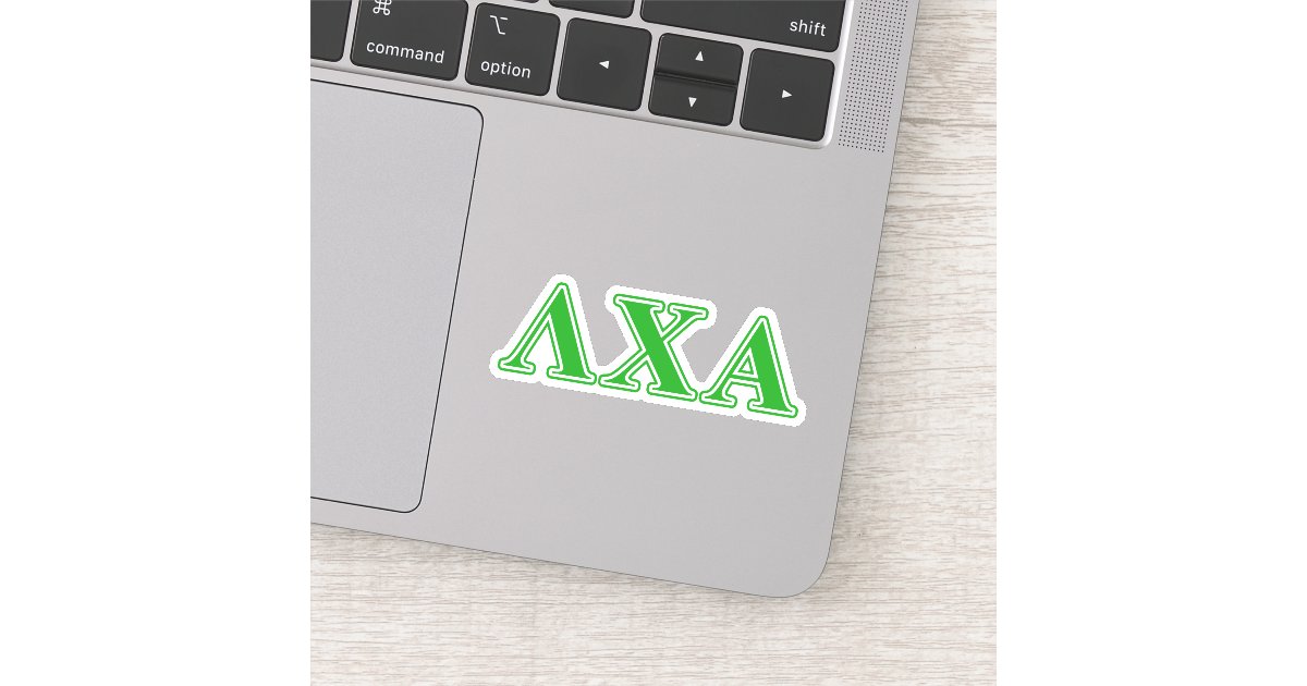 Lambda Chi Alpha Green Letters Sticker Zazzle