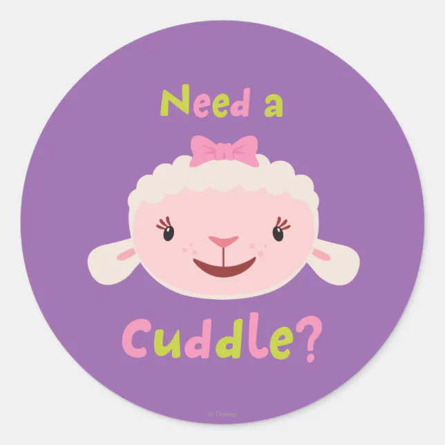 Lambie - Need a Cuddle Classic Round Sticker | Zazzle