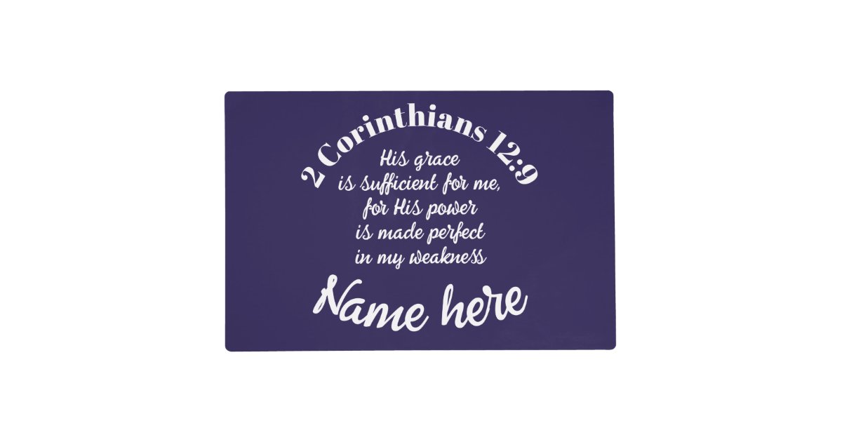 Laminated Placemat w/Scripture Verse, Personalize | Zazzle