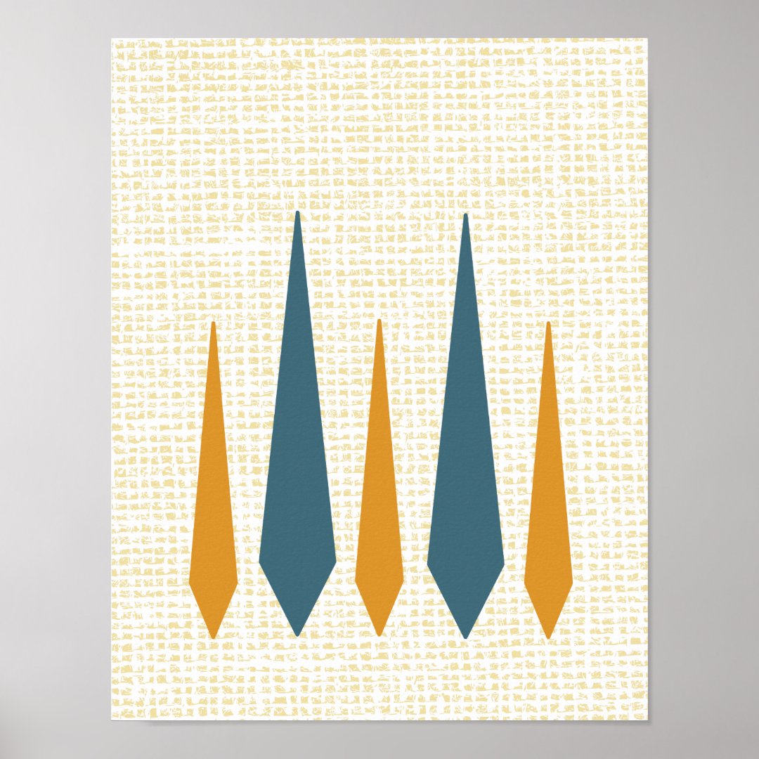 Lamp Mid Century Modern Retro Poster | Zazzle