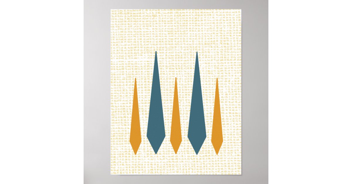 Lamp Mid Century Modern Retro Poster | Zazzle