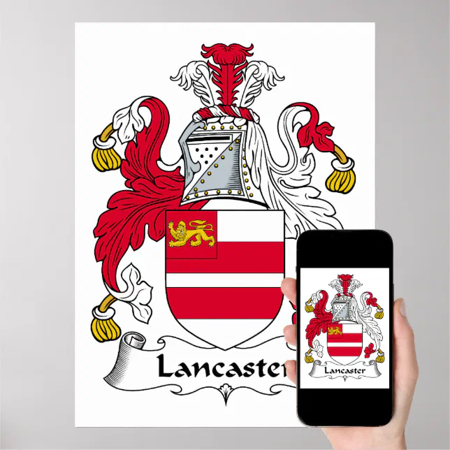 Lancaster Family Crest Poster | Zazzle